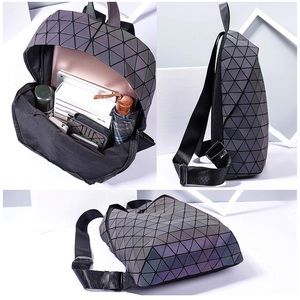 Bags | Geometric Backpack Holographic | Poshmark